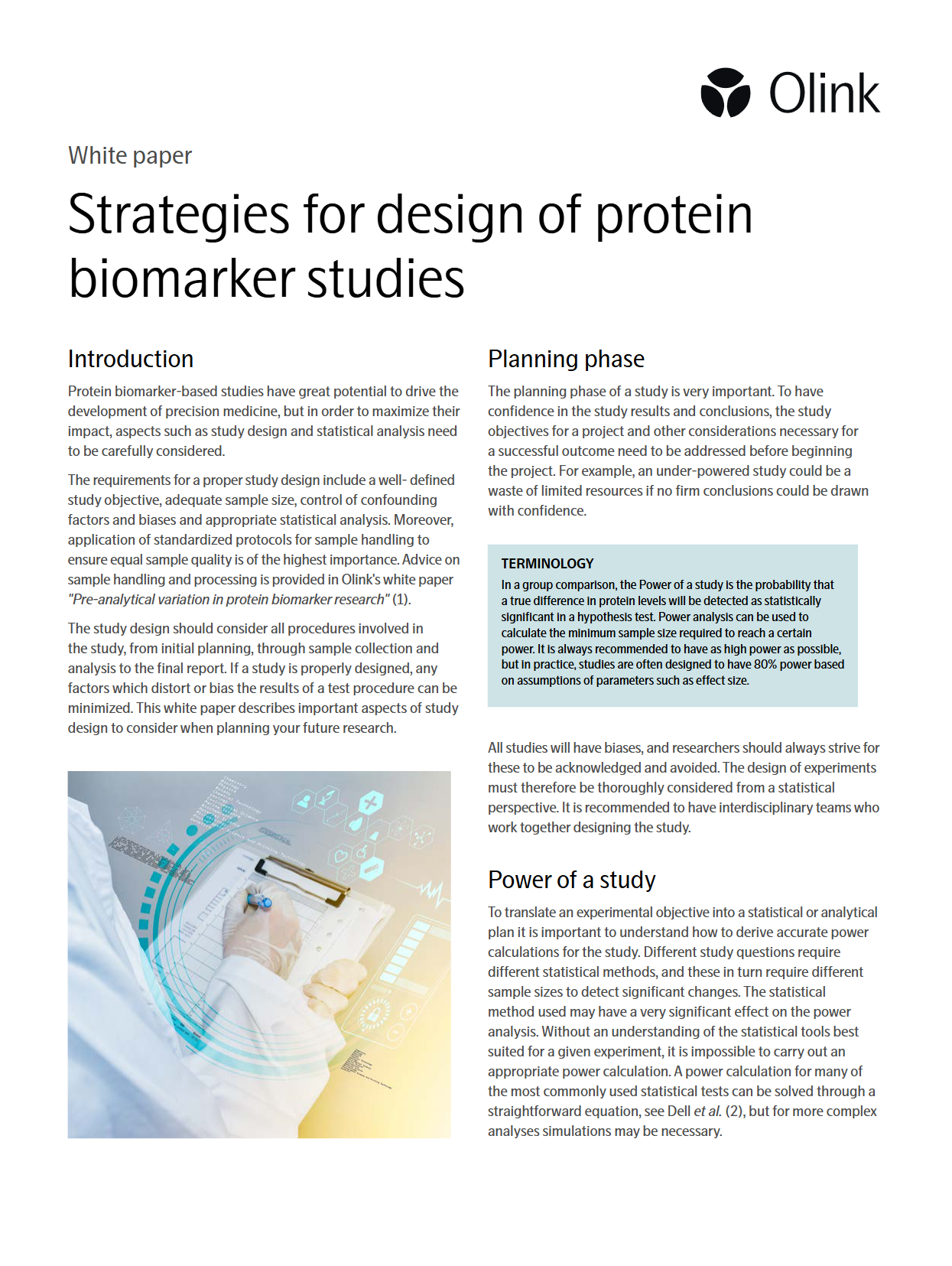 Strategies for design of protein biomarker studies